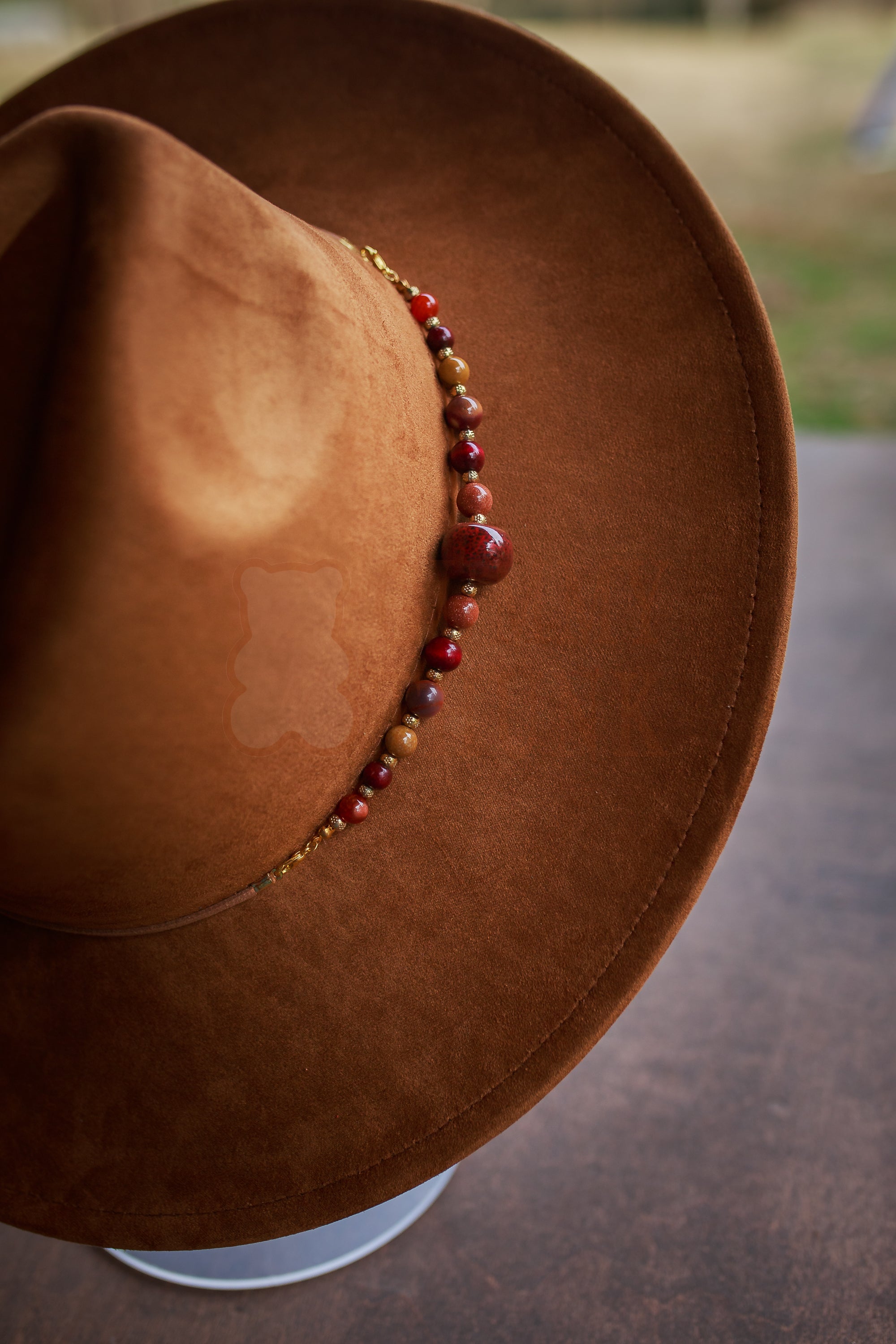 2 in 1 Beaded Hat Band + Bracelet Combo for All Wide Brim, Fedora, and ...